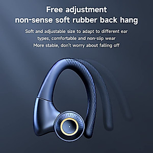 Xmenha Wireless Over Ear Earbuds with Earhooks Bluetooth Sport Running Headphones with Ear Hook Mic Wireless Running Sport Earbuds Workout Working Out Bluetooth