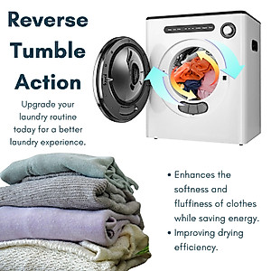 Dessiz Digital Control Compact Laundry Dryer - 11lbs Capacity, Portable Clothes Dryer Machine for Small Spaces, RVs and Apartments -White Quiet, Sturdy and Easy to Use