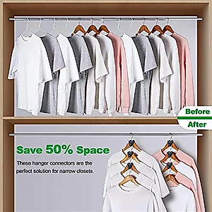 Space Triangles for Hangers, 12 Pcs Space Saving Closet Organizers and Storage Shelves Hanger Extender for Heavy Duty Cascading Connection Hook (Heart Shape)