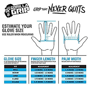 Gorilla Grip, Slip Resistant Work Gloves 25 Pack , Medium,Black