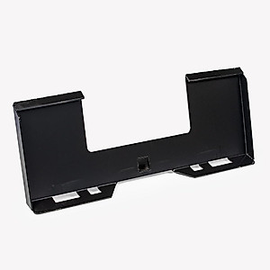 Titan Attachments Universal Cut Out Receiver Mount Plate, 1/4" Thick Skid Steer Plate Attachment, 2" Receiver Hitch, 3000 LB Weight Capacity, Quick Tach Steel Mount Plate Adapter