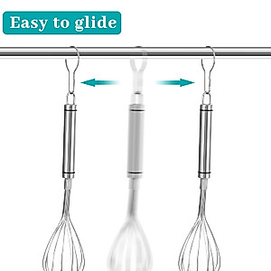 Queekay Metal Shower Curtain Hooks Hanging Clips Metal Curtain Rings Practical Reusable Shower Hangers for Bathroom Bedroom Kitchen Home Applications(Silver,60 Pieces)