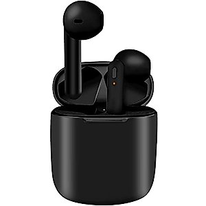 Wireless Earbuds Bluetooth 5.0 Headphones with 30H Cycle Playtime Built-in Mic IPX6 Waterproof Headsets with Charging Case for in-Ear Buds (Black)