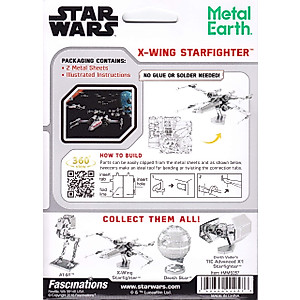 Metal Earth Star Wars X-Wing Fighter 3D Metal Model Kit Fascinations
