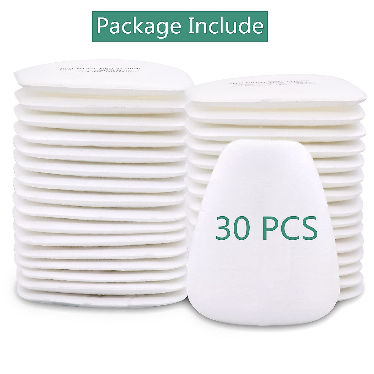 30PCS 5N11 Filter - ANUNU 6001 Filter for 6200, 6800, 6000, 7501, 7502 Series Respirator, Particulate Filter Cotton Against Paint Spray Epoxy Resin Welding Dust