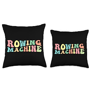 Rowing Machine Rowing Workout Throw Pillow