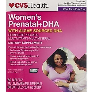 CVS DHA Prenatal Multivitamin 2 Step Program Tablets - 60 day