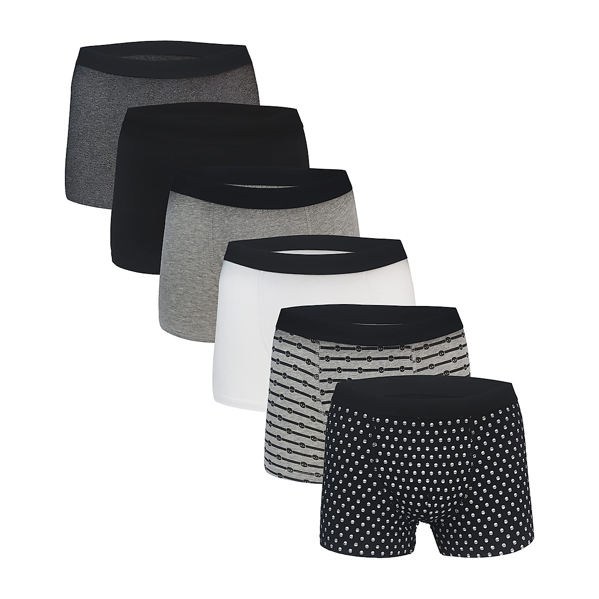 Allxwek Boys Boxer Briefs Size 14-16 Soft Big Kids Youth Cotton Underpants 6 pack,170-176/14-16 years