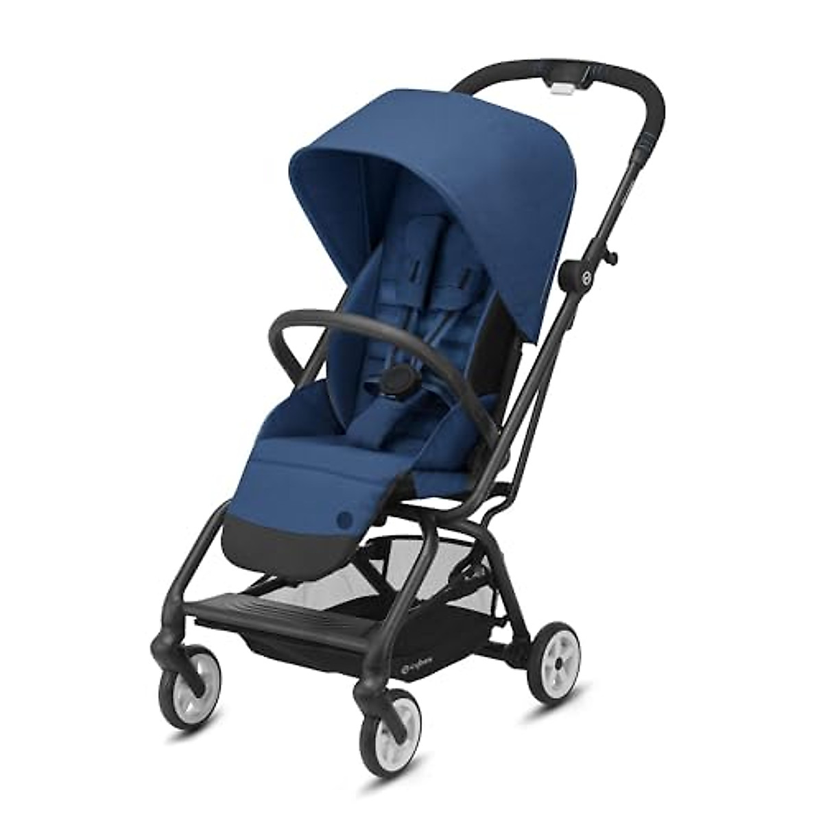 CYBEX Eezy S Twist 2 Stroller, 360° Rotating Seat, Parent Facing or Forward Facing, One-Hand Recline, Compact Fold, Lightweight Travel Stroller, Stroller for Infants 6 Months+, Navy Blue