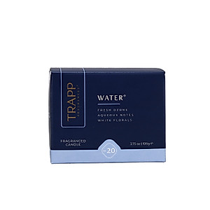 Trapp - No. 20 Water - 3.75 oz. Small Poured Candle - Aromatic Home Fragrance with Fresh Scent of Fresh Ozone, Aqueous Notes, & White Florals Notes - Soy Wax Blend