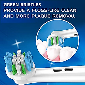 Replacement Toothbrush Heads Compatible with Braun Oral-B Electric Toothbrushes, 4PCS, Accessories for Vitality FlossAction, Fit Oral B Handles 3756 3757 3744 3765 3709 4729