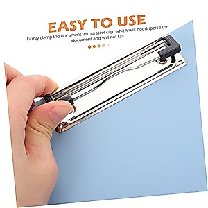 DECHOUS 2pcs A4 Folder Board Paper Folders Plastic Folder Office Binders Clipboard with Low Profile Clip Writing Pad Profile Clips Document Clipboards Exam Paper Clips Writing Clip Boards