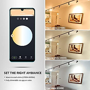 Lepro GU10 Smart LED Light Bulbs, Works with Alexa & Google Assistant, Tunable White Track Light Bulb, Dimmable with App Control, 50W Halogen Equivalent, No Hub Required, 2.4G WiFi Only (2 Pack)