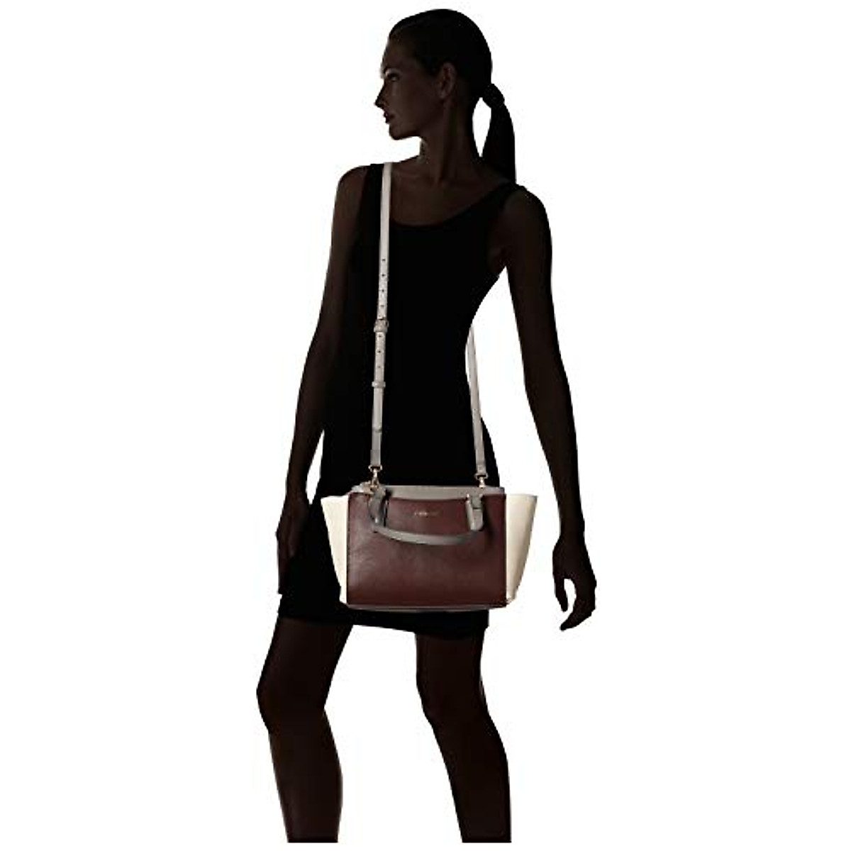 Fiorelli Double Top Zip Satchel, Oxblood Mix