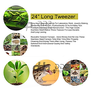 DDP 24" Surgi Grade Stainless Steel Curved Tweezers