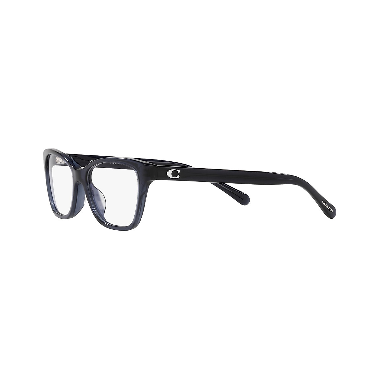 Coach HC6196U Universal Fit Prescription Eyewear Frames, Transparent Blue/Demo Lens, 52 mm