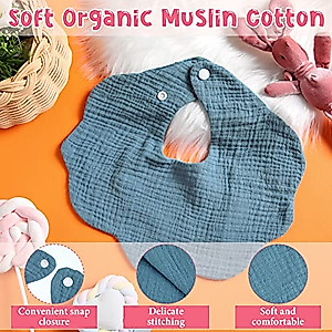 Xtinmee 18 Pcs Muslin Baby Bibs Bulk Baby Bandana Drool Teething Bibs Lap Shoulder Burp Bibs Absorbent Soft Cotton Unisex for Boys Girls Toddler Infant, Solid Colors (Lovely Style)