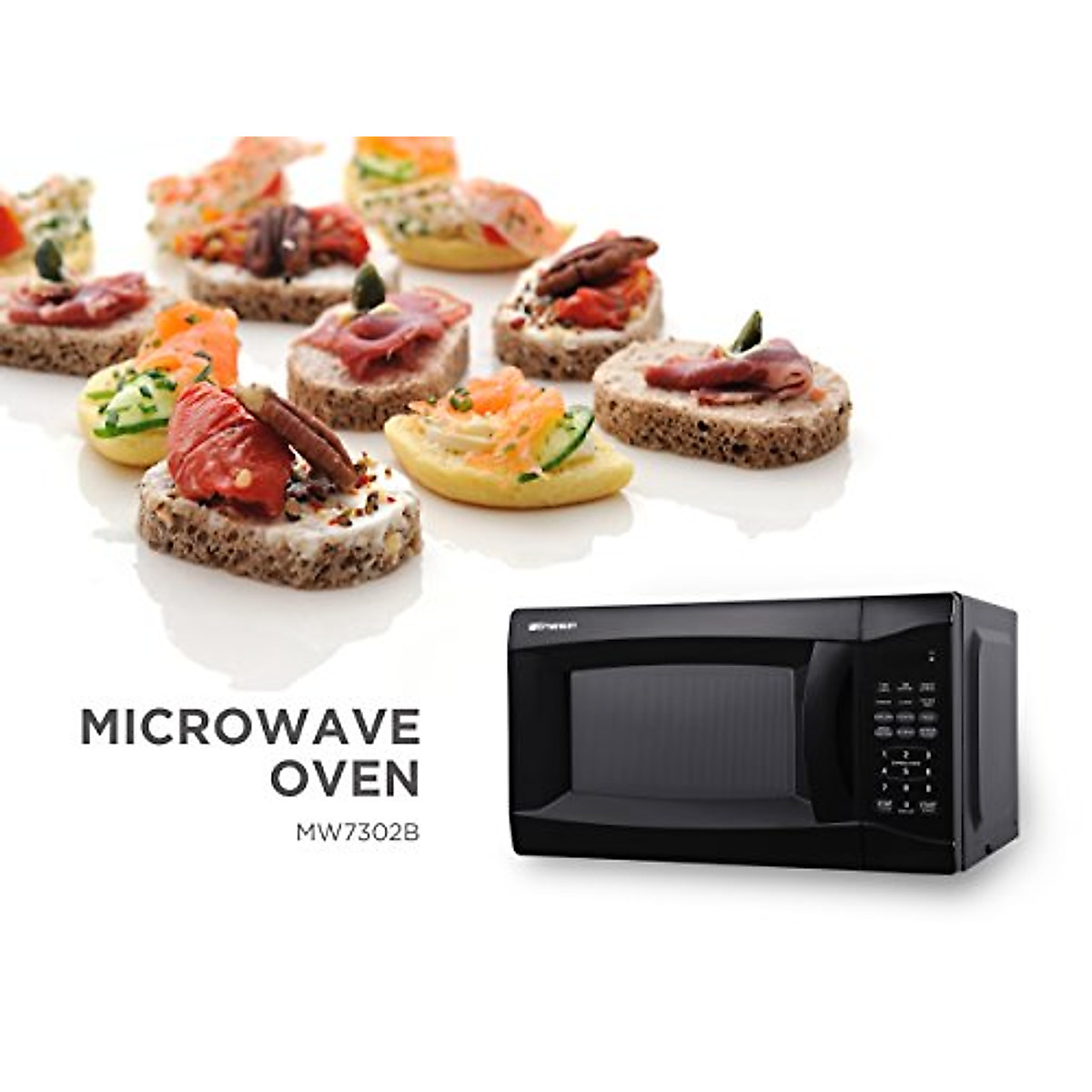 Emerson 0.7 CU. FT. 700 Watt, Touch Control, Black Microwave Oven, MW7302B