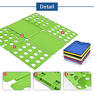 T Shirt Folding Board T Shirt Clothes Folder Laundry Organizer Easy and Fast for Kid and Adult to Fold Clothes Green