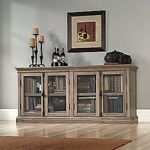 Sauder Barrister Lane Storage Credenza, For TV's up to 80", Salt Oak finish