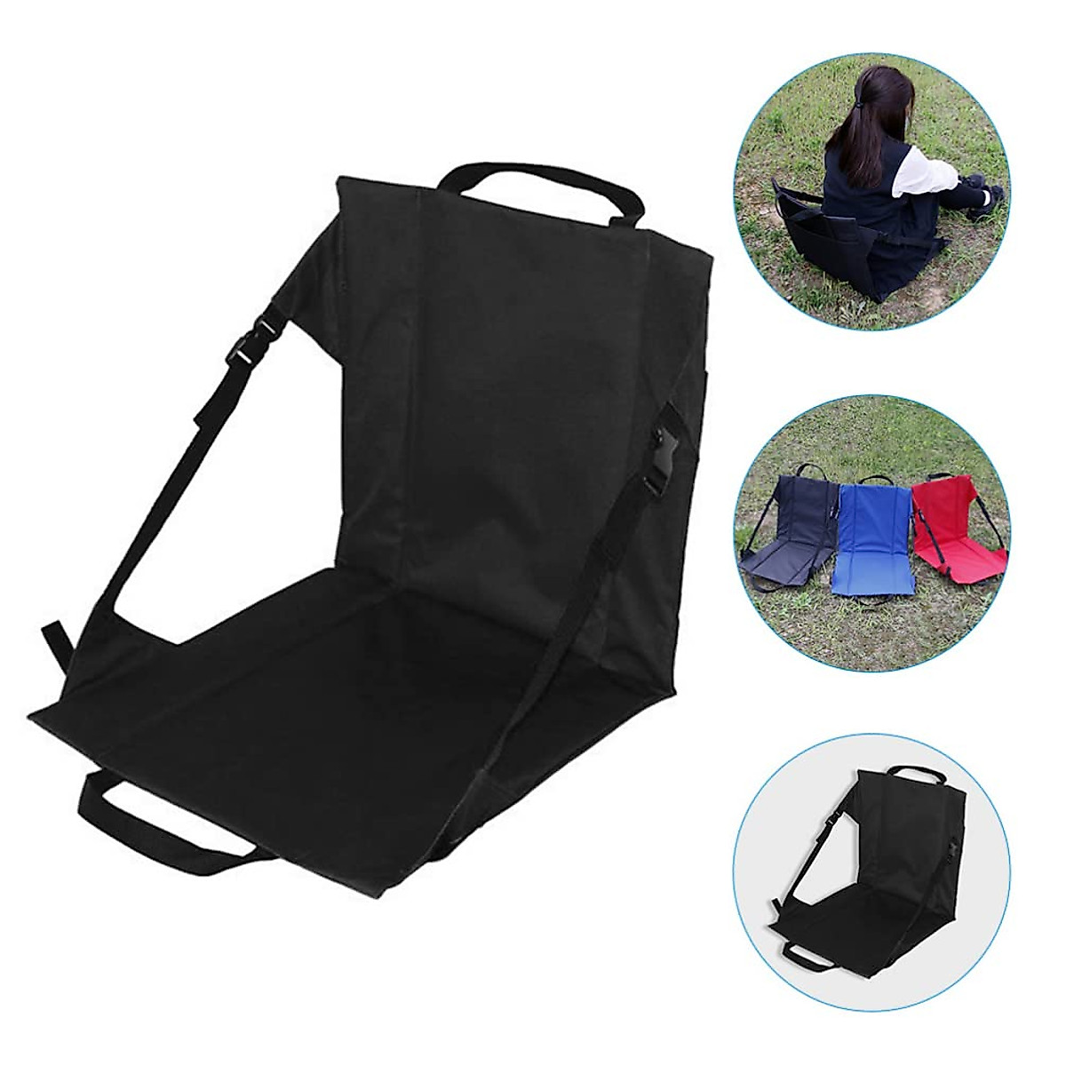 BESPORTBLE Folding Cushion Folding Chairs for Outside bleacher Seats with Backs and Cushion Wide Foldable Garden Camping Chair Lawn Chair Stadium Chair Dropshipping Oxford Cloth Picnic Chair