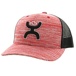 HOOEY Men's Sterling Logo Embroidered Trucker Cap Red One Size