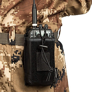 Radio Case/Radio Holder Molle Tactical Radio Holster Military Heavy Duty Radios Pouch Bag for Two Ways Walkie Talkies Compatible with Bags/Packs/Duffels by LUITON