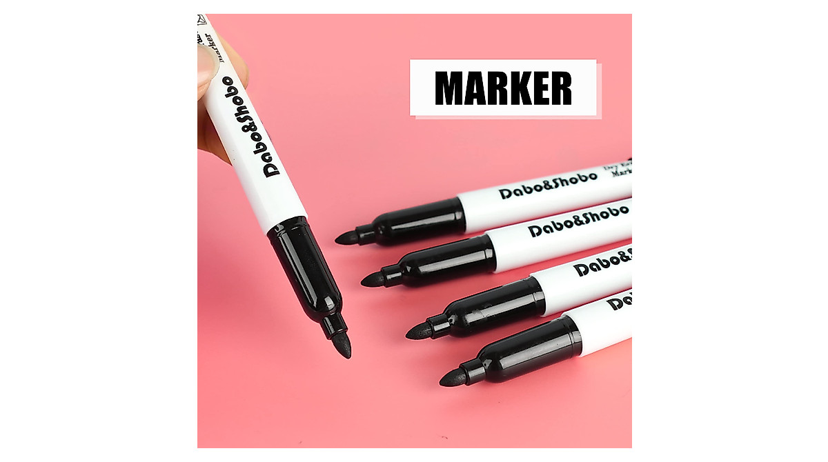 Dabo Shobo Bulk Dry Erase Markers - Low Odor & Fine Tip, 80 Pack