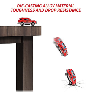 PANITU Firefighter Toys Die-cast Large Fire Truck Toy Set with Game Mat,Rescue Emergency in Carrier Truck with Sound and Light，Play Vehicle Set for Age 3 4 5 6 7 Years Old Boys Girl Gift Red