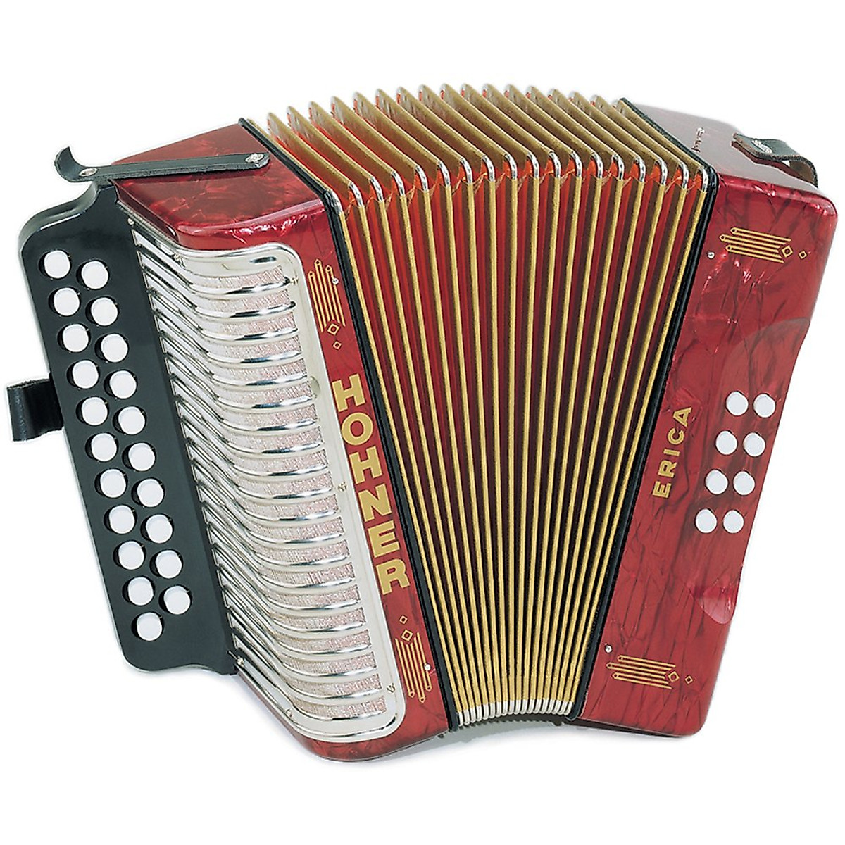 Hohner Erica Two-Row AD, Pearl Red