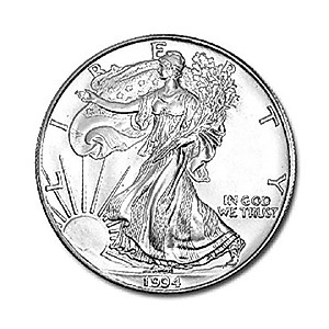 1994 American Silver Eagle .999 Fine Silver Dollar Uncirculated US Mint with Our Certificate of Authenticity