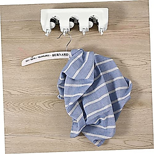 MERRYHAPY Mop Holder Wall Mount Clothing Mounted Clothing Coat Hanger Broom Holder Mounted Tools Hanger Wall Mount Clothing Rack Broom Hanger Storage Shelf Umbrella Storage Rack White