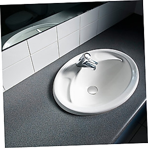 Housoutil 2pcs Drain Filter Bathtub Drain Stopper Sink Strainer Bathtub Drain Plug Clogged Bathroom Sink Stopper No Overflow Sink Stopper Drain Hair Catcher Basin Stainless Steel Combination