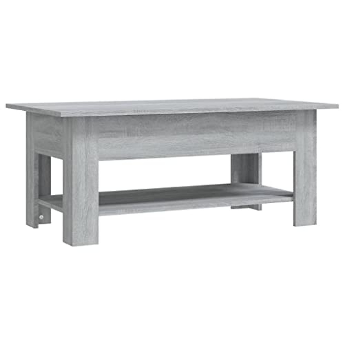 QJBSAVVA Coffee Table Gray Sonoma 40.2"x21.7"x16.5" Engineered Wood,Floor Standing Table Table for Living Room Cocktail Table Suitable for Meeting Rooms, Reception Rooms, Offices