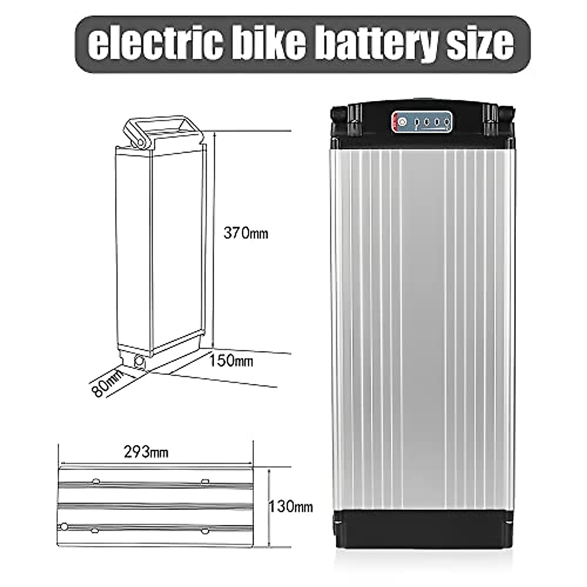 YUWYP E-Bike Li-Ion Battery Pack Mountain Electric Bike Battery 36V 10AH 12.5AH 15AH 17.5AH 20AH E-Bike Battery for 500W 450W 350W 250W Motor with Charger, Power Switch,36V 17.5AH