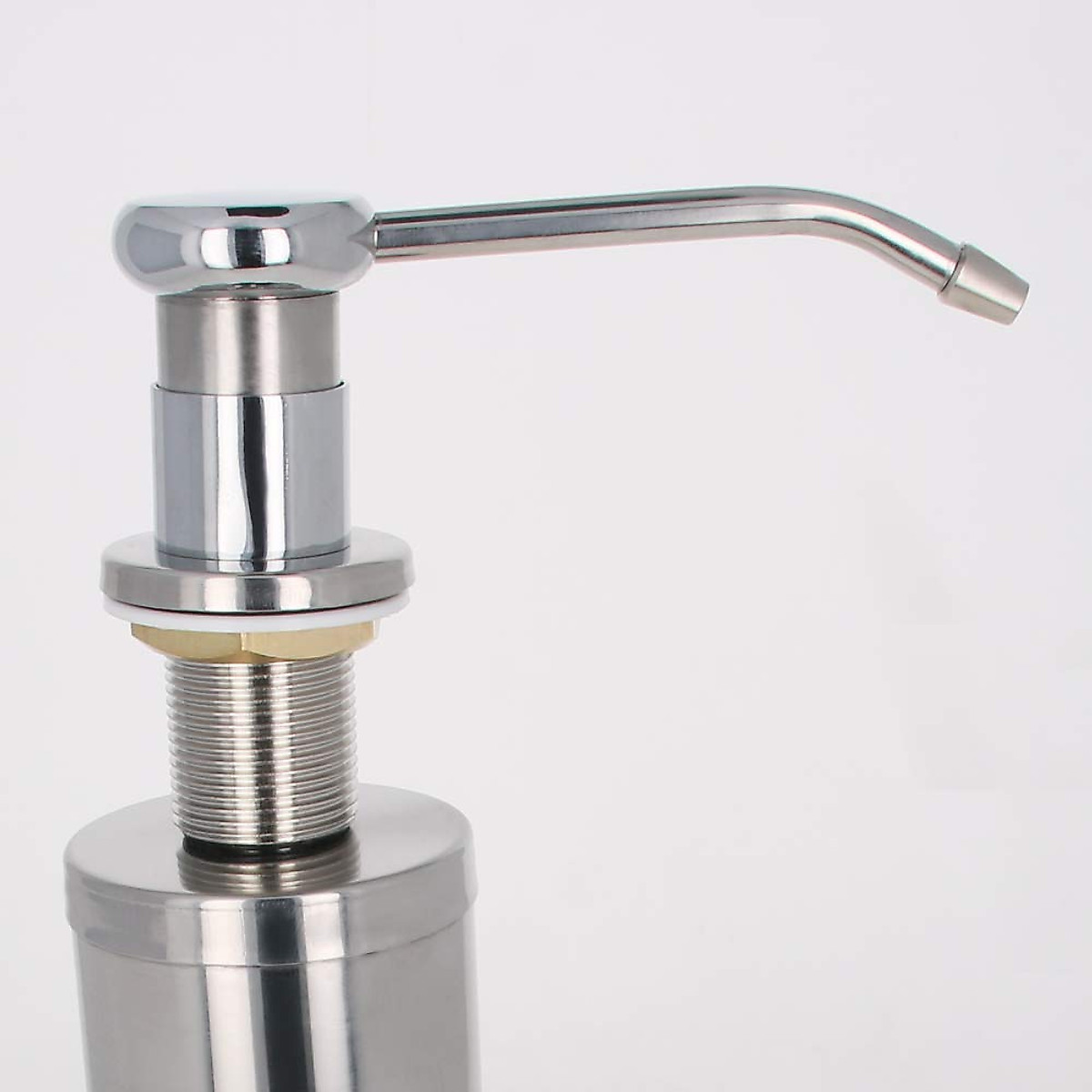 MroMax 1Pcs Sink Soap Dispenser or Lotion Dispenser for Kitchen Sink Brushed Stainless Steel 10oz Kitchen Sink Soap Dispenser Bar Sink Soap Dispenser