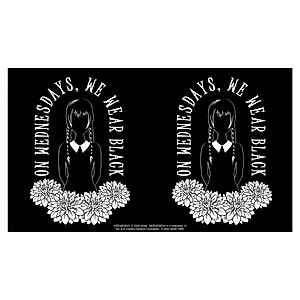 Wednesday Wear Black 17 oz Stainless Steel Water Bottle, 17 Ounce, Multicolored