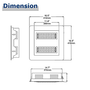 Hytronics 100W LED Canopy Gas Station Light, 5000K 10485Lumens, UL Listed & DLC Certificate, Sheet-Metal Lamp Body, IP 65 Rating Waterproof.