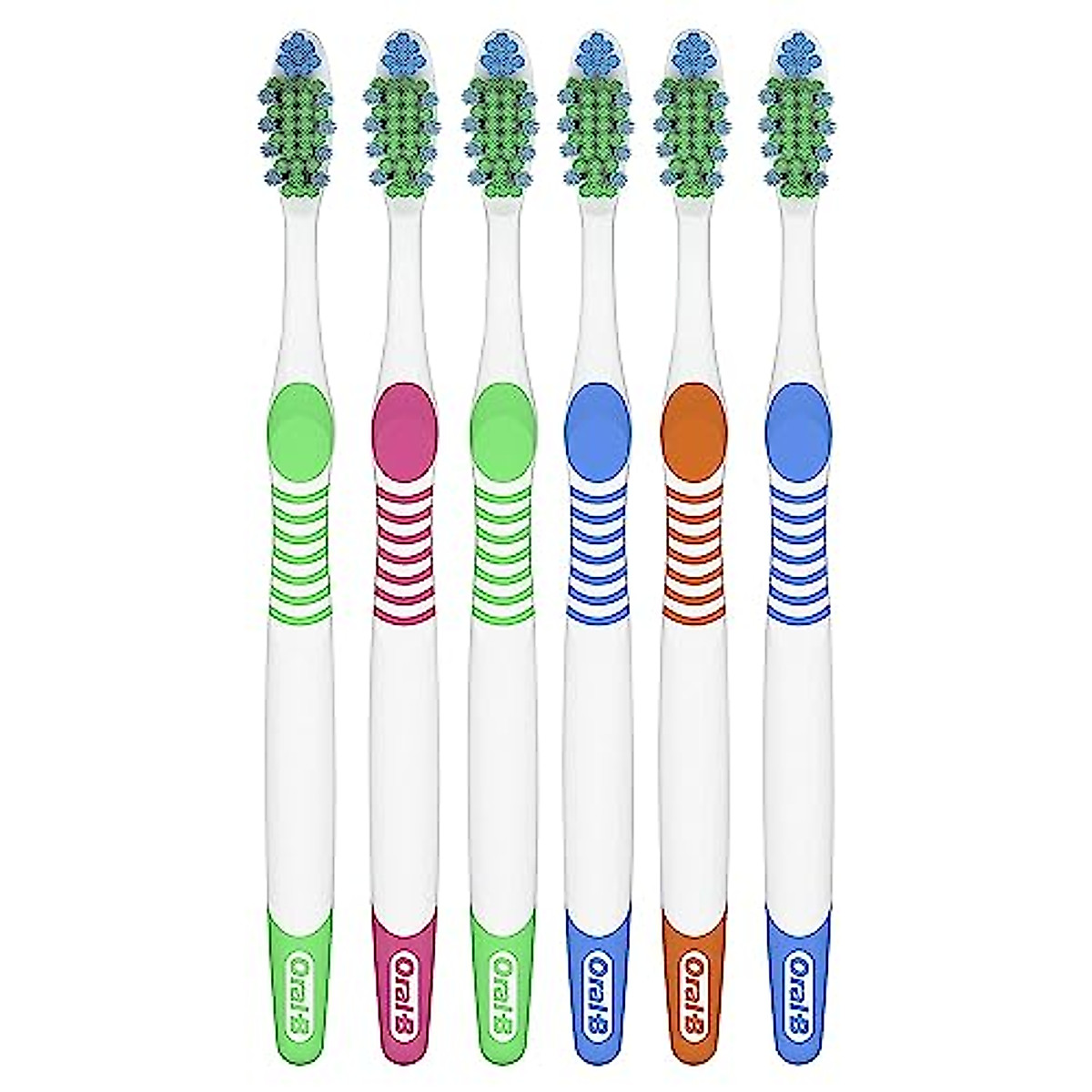 Oral-B Bacteria Blast Toothbrush, Medium, 6 Count