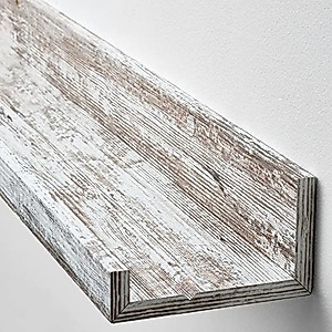 Wood Floating Shelves for Wall, 21.5" Storage Shelf for Kitchen Decor (Stained)