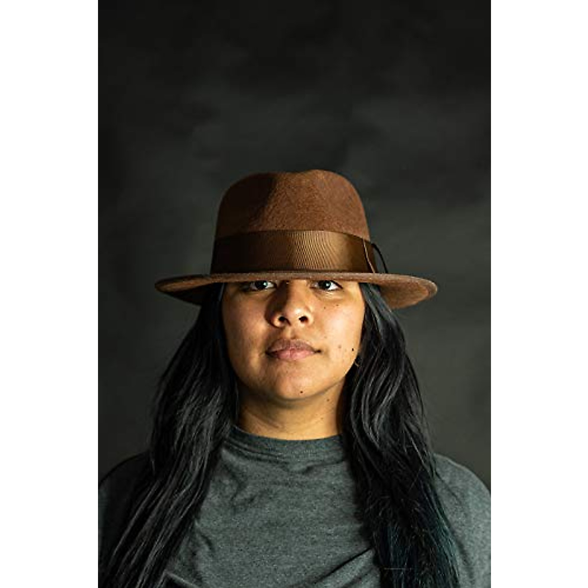 Nicky Bigs Novelties Adult Brown Adventurer Fedora Hat - Mobster Felt Panama Hats - Gatsby Halloween Costume Accessory, Brown, One Size