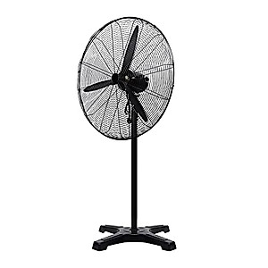 Yonntech 31 inch Standing Pedestal Fans High Velocity Floor Fan Industrial Familiy Fan 3 Speed Settings Adjustable Tilt Metal Stand with 55"-71" Adjust Height