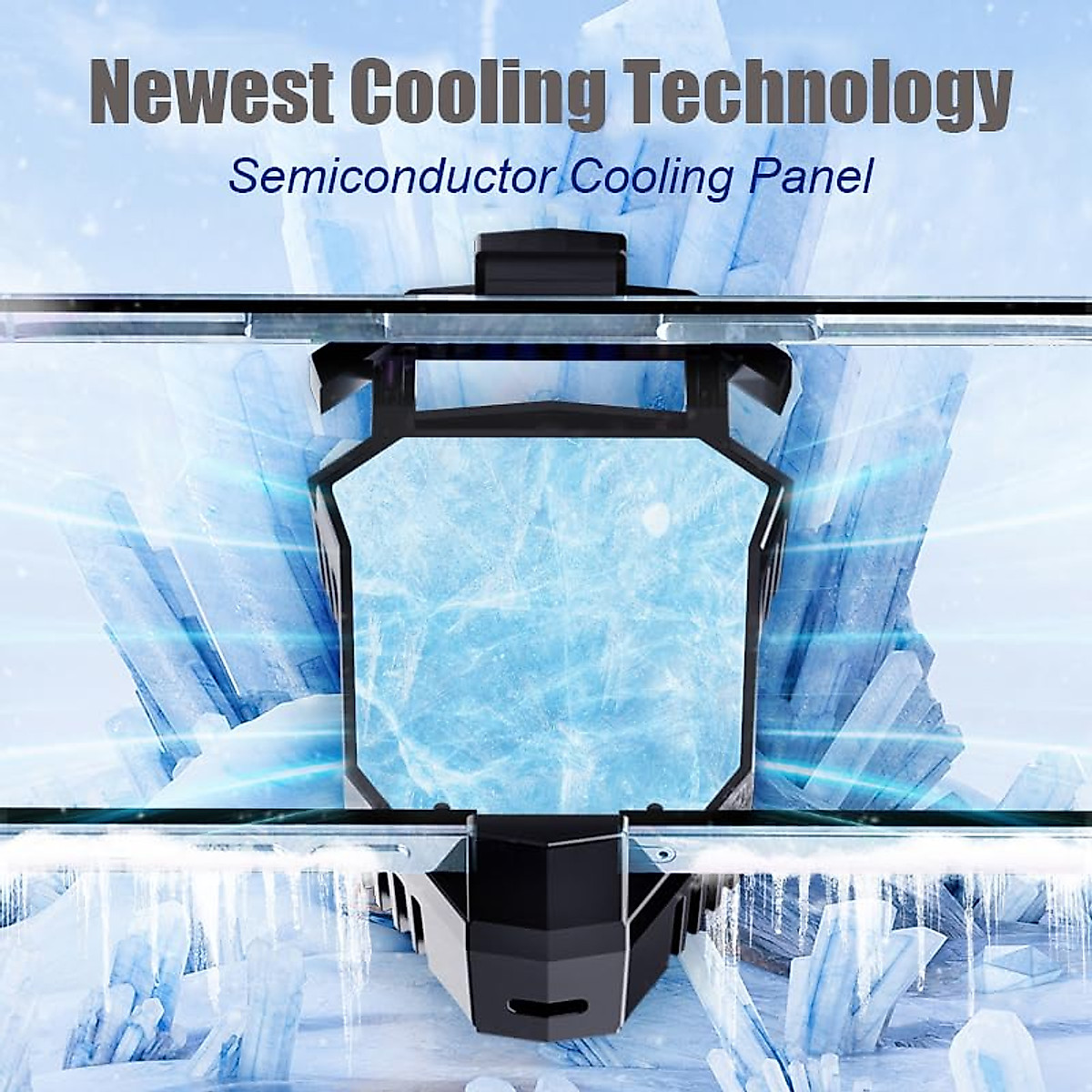 Semiconductor Phone Cooling Fan, Phone Cooler for iPhone Android Smartphones, Mobile Phone Radiator Heatsink (with 9 Finger Sleeves)