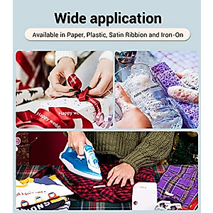 Label Maker Machine with Tape - P12 Portable Bluetooth Label Maker for Storage, Office, Home, Organizing, Sticker Maker Mini Label Maker with Multiple Templates, with 12mm x 4m Black on White Label