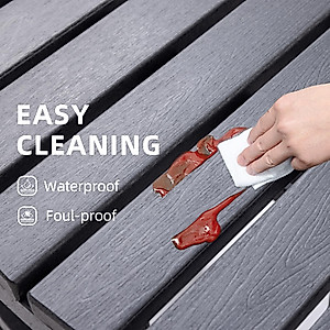 Display Riser Hot Tub Table for Outside 26" H, HDPE Spa Surround Bench, Weather Resistant Waterproof Outdoor Curved Pool Bench, Grey