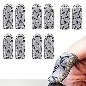 Flydigi P1 Lite 10 Pair Silver-Cloth Mobile Gaming Finger Sleeve, Exclusive Custom FlySilver Superconducting Silver Cloth, 0.3mm Extremely Thin Material, Zero Touch, Breathable, Extremely Sensitive