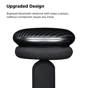 MONOCARBON Real Carbon Fiber Case for Airpods Max,Military Grade Protective Hard Cover for Apple Airpods Max Headphone from Daily Scratch,High-End Luxury Essential Accessories-Twill Glossy Black
