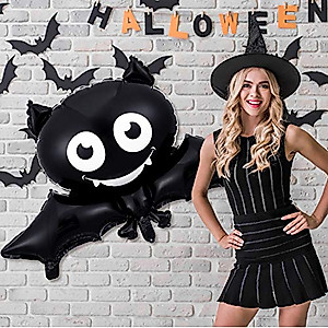 10 Pieces Halloween Balloons Halloween Foil Balloons Halloween Mylar Foil Balloon Pumpkin Witch Ghost Bat Balloon for Halloween Party Decorations Supplies