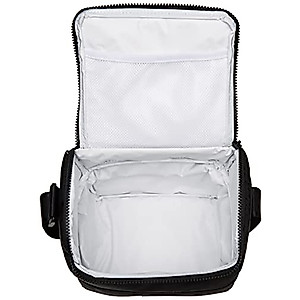 Vera Bradley Women's Recycled Lighten Up ReActive Expandable Lunch Cooler Lunch Bag, Black, One Size