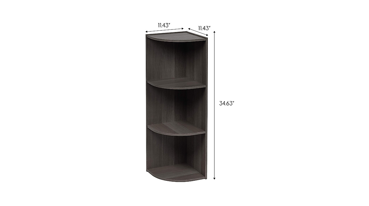 IRIS USA 3-Tier Corner Shelf Organizer for Small Spaces